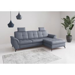 Sit & More sit&more Ecksofa &raquo;Zora&laquo; B/H/T: 262cm x 92cm x 164cm, NaturLEDER , Recamiere rechts,mit Bett,ohne Bettkasten,R&uuml;cken echt