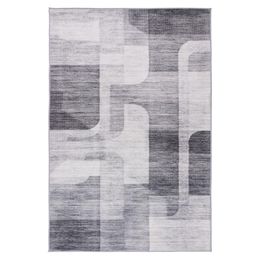 Kayoom Teppich &raquo;Bluster 225&laquo; rechteckig 7 mm H&ouml;he Kurzflor, Wohnzimmer grau Polyester B : 200cm 1 Stk., 7mm, L: 290cm