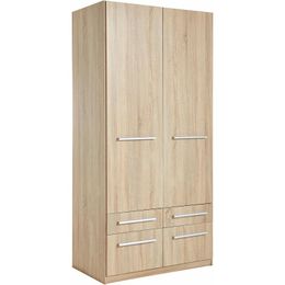 Priess Kleiderschrank &raquo;Schrank Garderobe W&auml;scheschrank Barcelona in 5 Breiten&laquo; viel Stauraum, ger&auml;umige Schubk&auml;sten, mit Spiegel, MADE IN GERMANY 