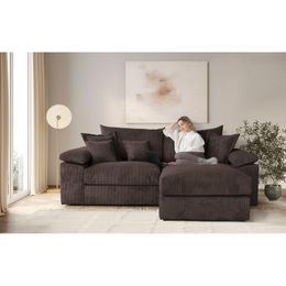 OTTO home Ecksofa &raquo;Soft&Cosy XL L-Form, B: 246 cm - OTTO. Verl&auml;ssliche Qualit&auml;t.&laquo; Mega-Sofa, Cord oder Chenille-Struktur, mit Federkern & 4 Zierkissen