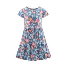 Happy Girls Kleid M&auml;dchen Gr&ouml;&szlig;e 122 opal / hellblau / mandarine / rosa