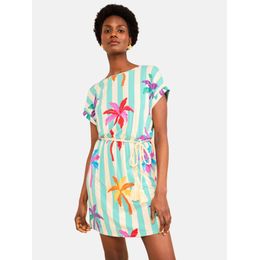 Love & Roses Kleid Damen Gr&ouml;&szlig;e 44 aqua / gelb / pink / rot Sommerkleid
