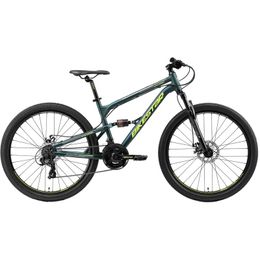 Bikestar Mountainbike 21 Gang Shimano RD-TY300 Schaltwerk Kettenschaltung f&uuml;r Damen und Herren, Kettenschaltung gr&uuml;n 42cm, 27,5 Zoll (69,85cm) Mountainbike