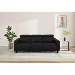 OTTO home 3-Sitzer &raquo;SKAANE Lederoptik, 229 cm, manuelle-u. elektrische Relaxfunktion&laquo; Relax-Funktion in 2 Sitzen, Kopfteilverstellung, 