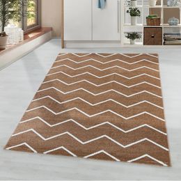 Ayyildiz Teppiche Teppich &raquo;RIO 4602&laquo; rechteckig 8 mm H&ouml;he Pflegeleicht / Strapazierf&auml;hig / Trend Colors/ Wohnzimmer rosa Polypropylen (PP) B : 140cm 1 Stk., 8mm, L: 