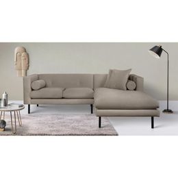 Home Affaire Ecksofa &raquo;Lillibeth L-Form Designsofa, Ma&szlig;e B/T/H: 240/173/83 cm&laquo; Zierkissen als Wendekissen, in Samtoptik oder Cord braun 100% Polyester 