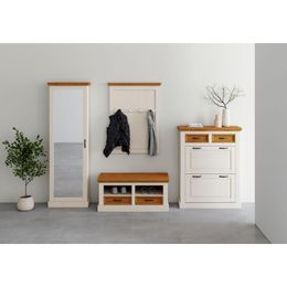 OTTO home Schuhkommode &raquo;Selma&laquo; wei&szlig; FSC -zertifiziertes Massivholz B/H/T: 90cm x 115cm x 30cm, 2 Stk., Kiefer