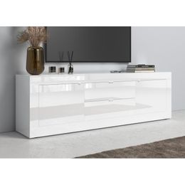 Home Affaire Lowboard &raquo;Basic Breite 210 cm, TV-Board 2 T&uuml;ren, 2 Schubk&auml;sten, TV-Schrank&laquo; Metallgriff, moderne Rahmenoptik, viel Stauraum, Farbauswahl 