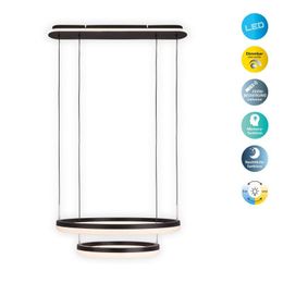 N&auml;ve n&auml;ve LED Pendelleuchte &raquo;CIRCULO&laquo; 2 Stk. Kaltwei&szlig; Neutralwei&szlig; Warmwei&szlig; CCT-Farbwechsler; Hintergrundbeleuchtung; Memoryfunktion; Nachtlicht schwarz &Oslash; 