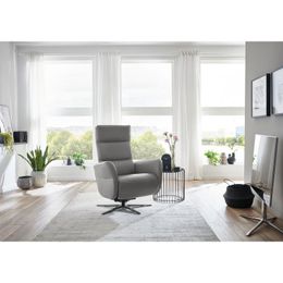 Die PlanBar Relaxsessel &raquo;PN-RS20038 mit Metallsternfu&szlig; inkl. Relaxfunktion und Kopfverstellung&laquo; 1 Stk. tlg. 360&deg; drehbar, mit Gasdruckverstellung grau