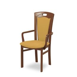 Home Affaire Esszimmerstuhl &raquo;FERDI, Armlehnstuhl, Made in Italy, Massivholz&laquo; () 1 Stk.Bezug Feinstruktur (wasser-und fleckabweisend) oder Struktur 