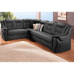Sit & More sit&more Ecksofa &raquo;Bellevue L-Form&laquo; wahlweise mit Schlaffunktion schwarz PRIMABELLE-Microfaser (100% Polyester);SOFTLUX -Kunstleder;Luxus-NaturLEDER B/