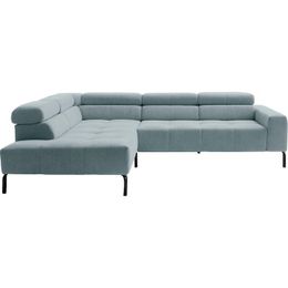 Home Affaire Ecksofa &raquo;Claya Move, L-Form, Kopf- & R&uuml;ckenverstellung, Breite 282 cm&laquo; Moderne Steppung, weicher Polsteraufbau & saugroboterfreundliche 