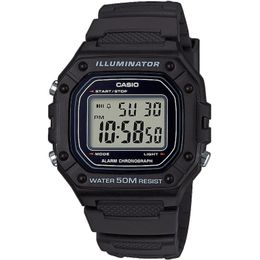Casio Timeless Collection Herren CASIO TIMELESS COLLECTION Chronograph Quarzuhr, Armbanduhr, Herrenuhr,Digitaluhr, Resinarmband,Stoppfunktion schwarz 