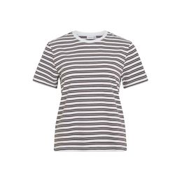 Vila T-Shirt 'VINORA' Damen Gr&ouml;&szlig;e L dunkelbraun / wei&szlig;