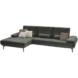 Die PlanBar Ecksofa &raquo;MP-IN23002 L-Form&laquo; wahlweise mit Armteil- und Sitztiefenverstellung gr&uuml;n 100% Recyceltes Polyester B/H/T: 322cm x 93cm x 188cm, 