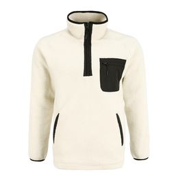 Indicode Jeans Fleecejacke 'Trout' Herren Gr&ouml;&szlig;e L creme / schwarz