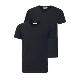Casual Friday V-Shirt Slim Fit ' CFLincoln ' 2 Pack Herren Gr&ouml;&szlig;e XXL schwarz