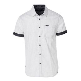 KOROSHI Button Up Shirt male size XXXL Dark grey / White