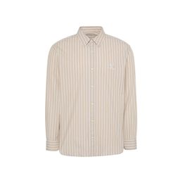 Calvin Klein Jeans Hemd Herren Gr&ouml;&szlig;e S taupe / wei&szlig;