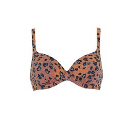 Olympia Bikini Top female size 75 Navy / Brown / Mocha
