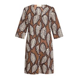Cartoon Kleid Damen Gr&ouml;&szlig;e 42 hellbeige / braun / dunkelbraun Sommerkleid