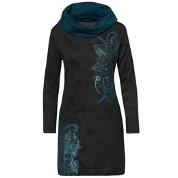 Koroshi Kleid Damen Gr&ouml;&szlig;e 42 blau / grau Sommerkleid