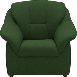 DOMO collection Sessel &raquo;Faenza f&uuml;r kleine R&auml;ume, zeitlos und elegant, kompakte Ma&szlig;e&laquo; gr&uuml;n 100% Polyester Feinstruktur, B/H/T: 83cm x 88cm x 82cm
