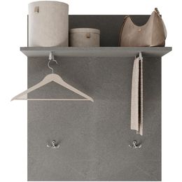 OTTO home Garderobenpaneel &raquo;Pratiko, Breite 63 cm, H&ouml;he 78 cm, Wandpaneel, Wandgarderobe,&laquo; Flurgarderobe mit Ablage, 2 Kleiderstangen, 2 Kleiderhaken 