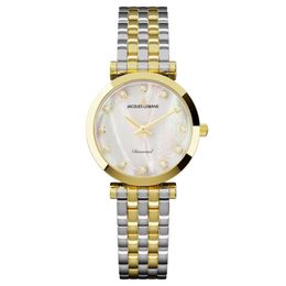 Jacques Lemans Damen Quarzuhr &raquo;Milano Diamond&laquo; Armbanduhr, Damenuhr, Edelstahlarmband, Lab Grown gold Einheitsgr&ouml;&szlig;e