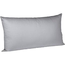 Fleuresse Kissenbezug &raquo;Colours Mako Satin, 100% Baumwolle, mit Rei&szlig;verschluss&laquo; Mako Satin, gl&auml;nzend, glatt, Premium Qualit&auml;t grau Mako-Satin, Mako-