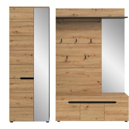 Home Affaire Garderoben-Set &raquo;REHAT, TOPSELLER!, 3-teilig, Breite 200 cm, individuell stellbar&laquo; Set, best. aus: Garderobenschrank, Sitzbank & 