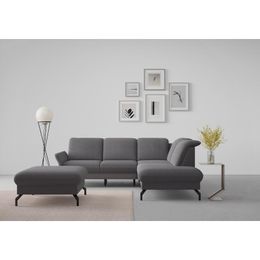 Sit & More sit&more Ecksofa &raquo;Fashion L-Form&laquo; wahlweise mit Kopfteilverstellung und Vorziehsitz, motorisch braun B/H/T: 250cm x 84cm x 207cm, Chenille, Ottomane 