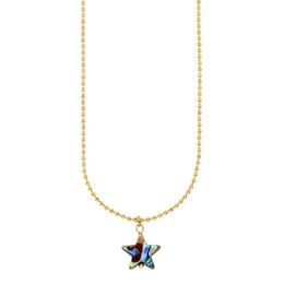 Firetti Damen Kette mit Anh&auml;nger &raquo;Edelstahlkette gelbgoldfarben mit Sternanh&auml;nger und Perlmutt&laquo; mit Abalone-Perlmutt Edelstahl, L: 50 B: 1,5mm