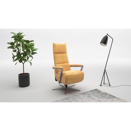 Sit & More sit&more TV-Sessel &raquo;Vario Comfort, inkl. Kopfteilverstellung & 360&deg; Drehfunktion&laquo; mit Gasdruck, H&ouml;he der Armelehnen 60cm gelb 100% Polyester Chenille,