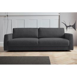 OTTO home 2,5-Sitzer &raquo;Hobro&laquo; in 3 Bezugsqualit&auml;ten in vielen Farben grau Luxus-Microfaser Lederoptik (100% Polyester);Struktur grob (100% Polyester);