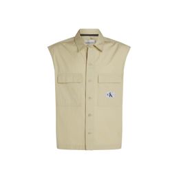Calvin Klein Jeans Button Up Shirt male size XXXL Beige / Black / White