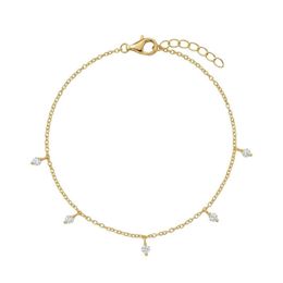Amor Damen Armband mit Zirkonia (synth.) gold 19cm, Silber 925 (Sterlingsilber)