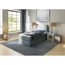 Home Affaire Boxspringbett &raquo;Lysann&laquo; 5fach verstellbares Kopfteil, in 4 Breiten, 3 Matratzenarten blau Liegefl&auml;che B/L: 100cm x 200cm, Gewicht bis: 100