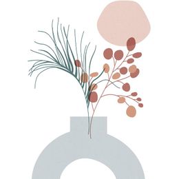 Komar Bild &raquo;Bohemian Vase&laquo; Natur 1 Stk. tlg. Wandbild zur Dekoration - ohne Rahmen bunt Holz, Papier B/H/T: 50cm x 70cm, Wandbild Natur, 1 Stk.