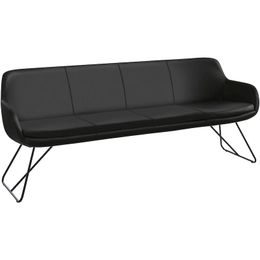 Musterring Essbank &raquo;Tavia&laquo; Schlittengestell in drei Ausf&uuml;hrungen, Breite 180, 200 oder 220 cm schwarz B/H/T: 220cm x 87cm x 66cm, Echtleder