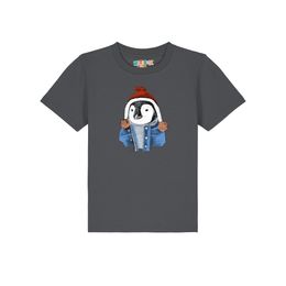 Watabout.kids T-Shirt 'Pinguin' Jungen Gr&ouml;&szlig;e 134/146 anthrazit / mischfarben