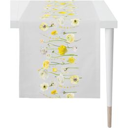 Apelt Tischl&auml;ufer &raquo;6403 SPRINGTIME, Fr&uuml;hjahrsdeko, Fr&uuml;hling&laquo; Digitaldruck bunt Baumwolle, Polyester B/L: 42cm x 140cm, 1 Stk., rechteckig