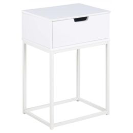 ACTONA GROUP Nachttisch &raquo;Mitra&laquo; Nachttisch, Nachtschrank mit 1 Schublade, Weiss oder Schwarz wei&szlig; B/H/T: 40cm x 61,5cm