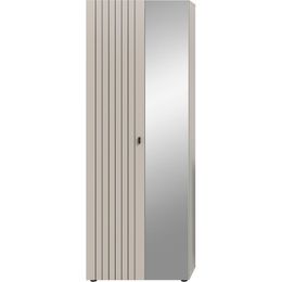 Home Affaire Garderobenschrank &raquo;TATIO, H&ouml;he 192 cm, Rillenoptik, Spiegelt&uuml;r&laquo; 1 Stk. tlg. Garderobenschrank, Flurschrank, Dielenschrank FSC -