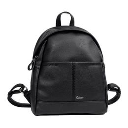 Gabor Damen Rucksack &raquo;Lenea&laquo; aus recyceltem Polyurethan mit dekorativen Ziern&auml;hten schwarz B/H/T: 26cm x 31cm x 9,5cm