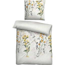 Biberna Bettw&auml;sche &raquo;616321&laquo; 2 feiner Glanz + weicher Griff, pflegeleicht, ganzj&auml;hrig einsetzbar, RV Mako-Satin, Obermaterial: 100% Baumwolle B/L: 155cm x 