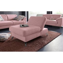 Sit & More sit&more Hocker &raquo;Percy&laquo; Fu&szlig;h&ouml;he 12 cm, mit Klappfunktion, wahlweise in 2 Fu&szlig;farben rosa B/H/T: 114cm x 43cm x 71cm, Feinstruktur,mit satiniertem 