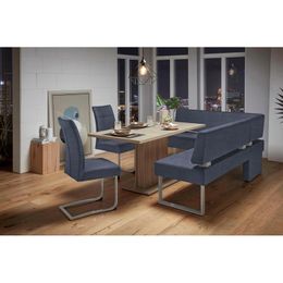 OTTO home Eckbank &raquo;Rab&laquo; in 2 Breiten (180 oder 200 cm), Bezug in verschiedenen Qualit&auml;ten blau Polyester B/H/T: 200cm x 88cm x 160cm, Strukturstoff, 
