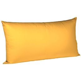 Fleuresse Kissenbezug &raquo;Colours Mako Satin, 100% Baumwolle, mit Rei&szlig;verschluss&laquo; Mako Satin, gl&auml;nzend, glatt, Premium Qualit&auml;t gelb Mako-Satin, Mako-